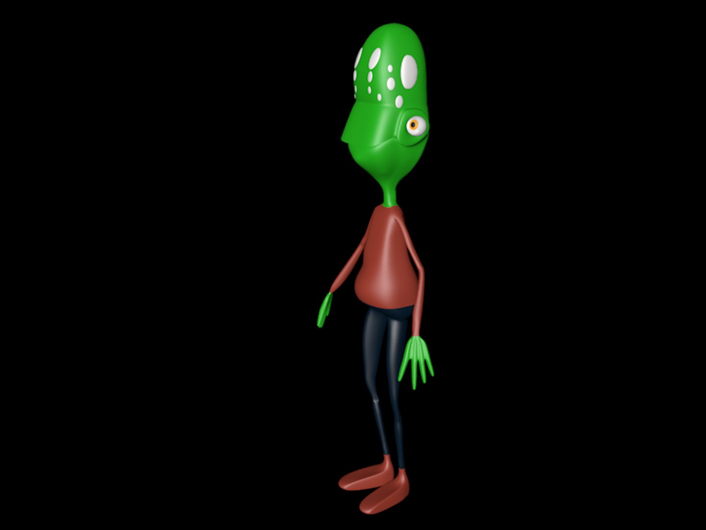 Free C4d Model Alien Human Body