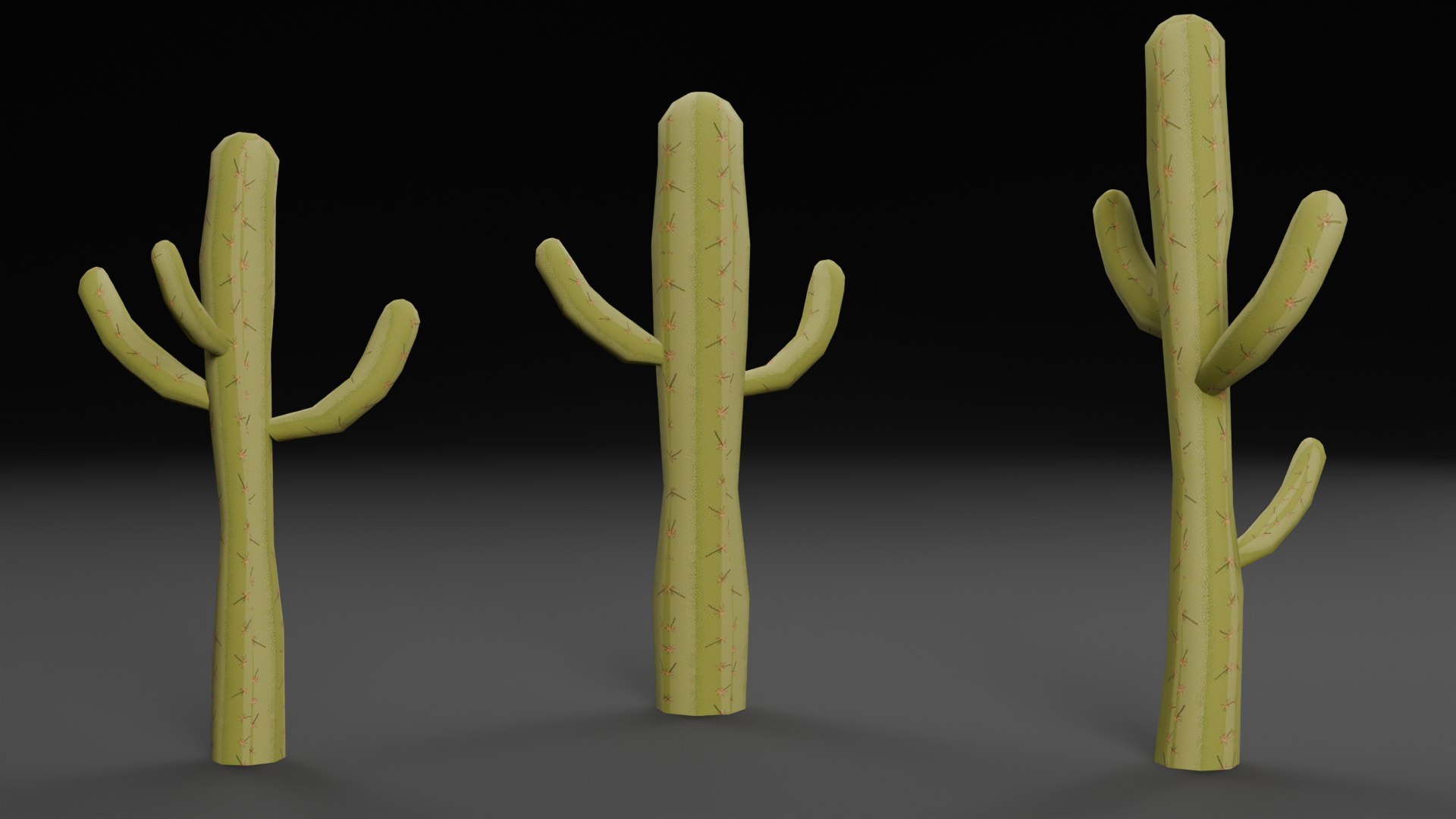 3D Low Poly Cactus Model Model - TurboSquid 2344104
