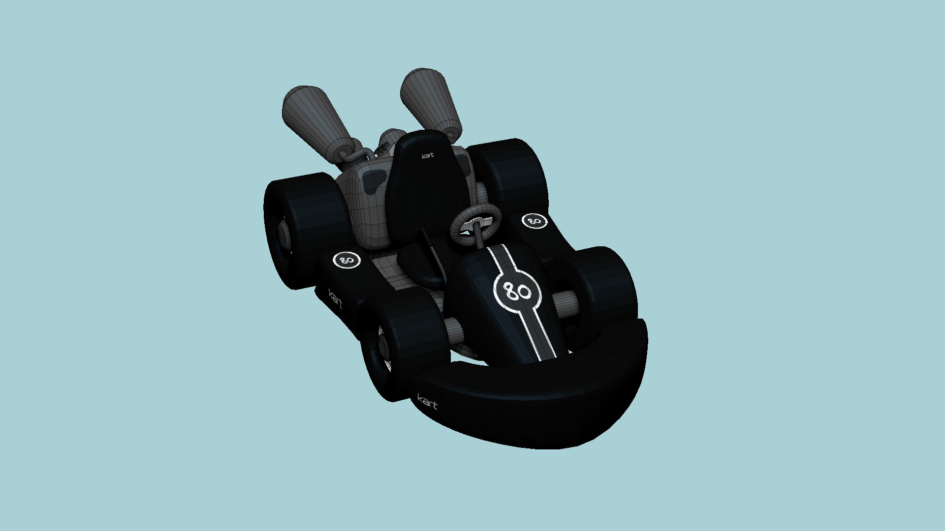 Cartoon Kart C08 Black - Vehicle Racing Design 3D - TurboSquid 1899863