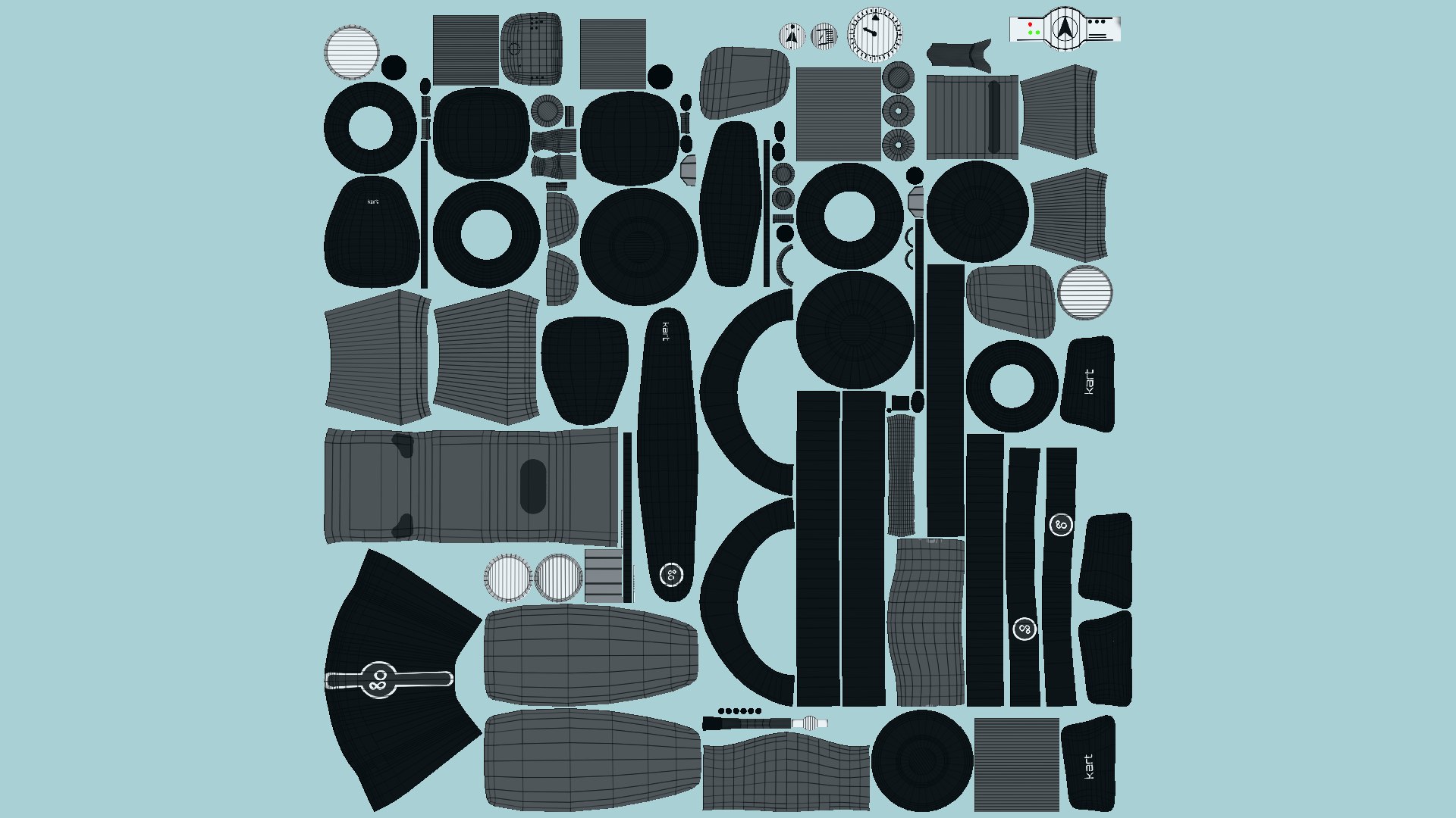 Cartoon Kart C08 Black - Vehicle Racing Design 3D - TurboSquid 1899863