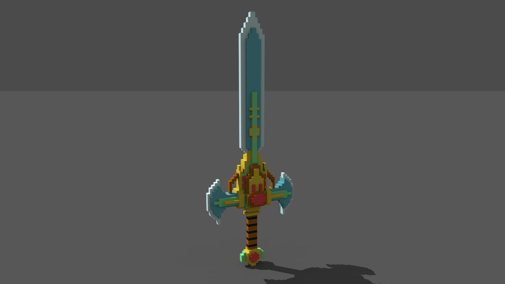 3D Voxel Sword - TurboSquid 1362429