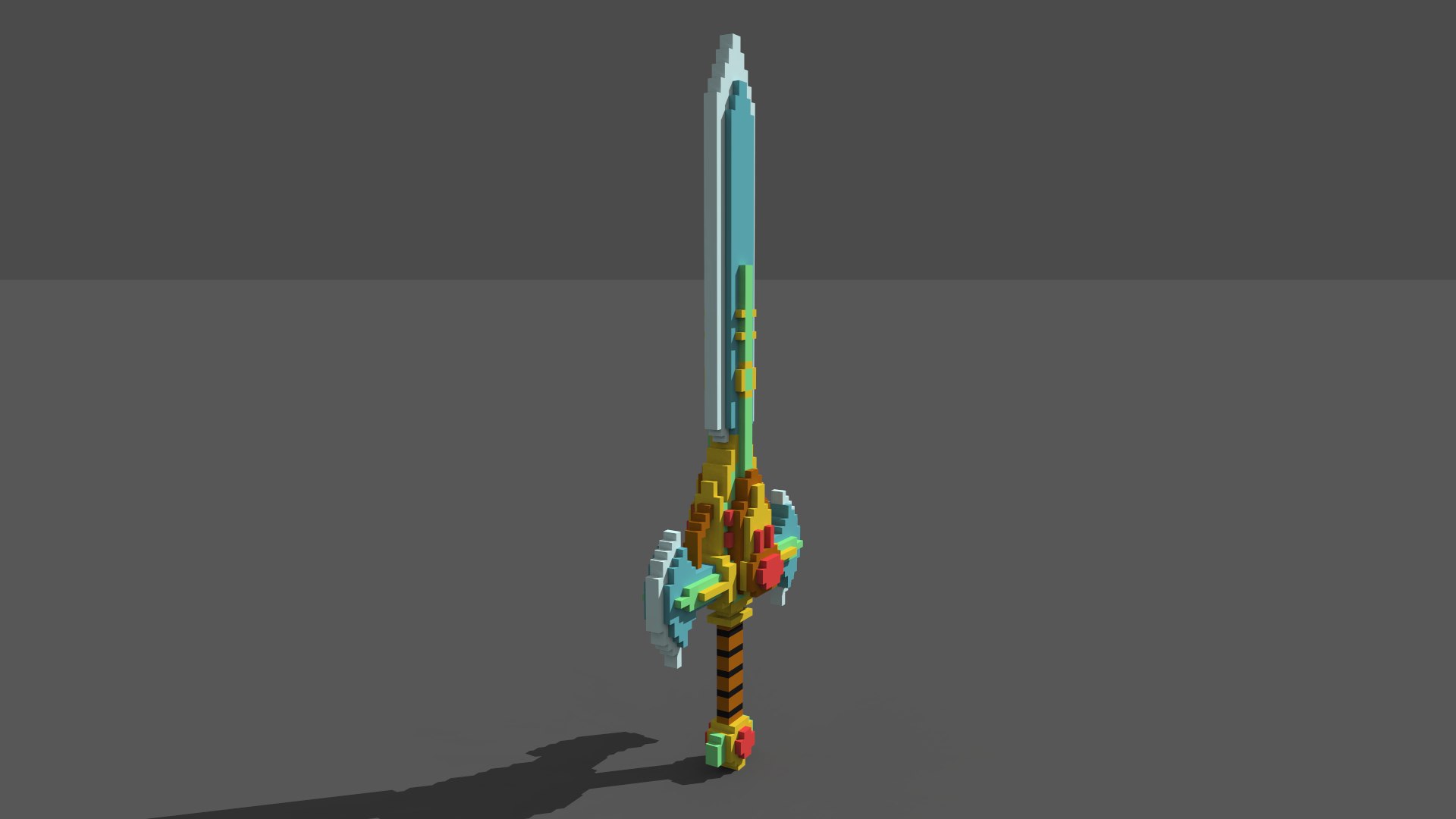 3D Voxel Sword - TurboSquid 1362429