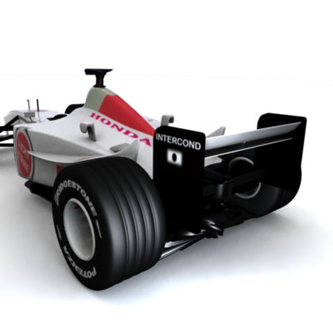 3d Honda Formula1 Racer Polygonal Model