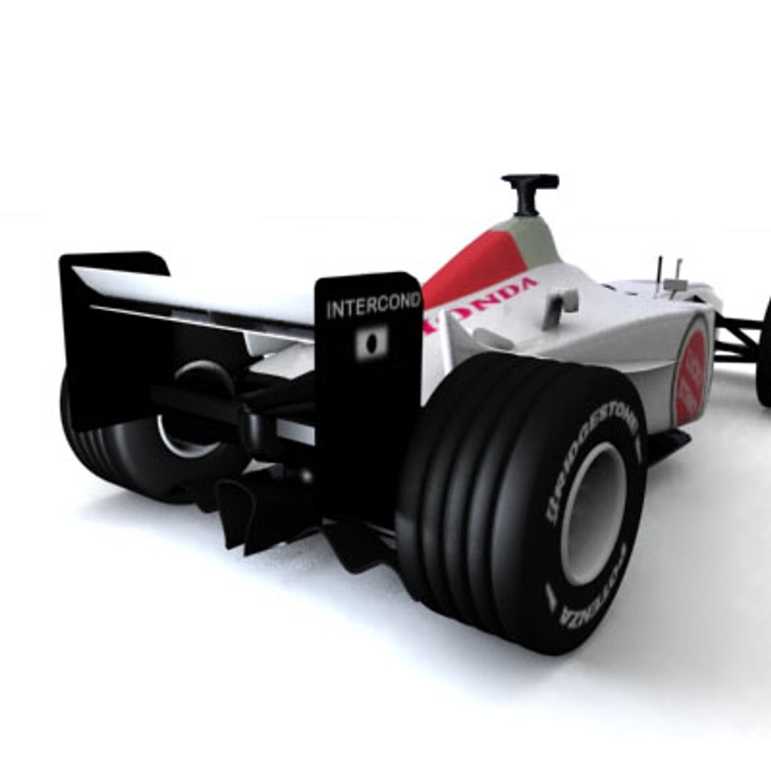 3d Honda Formula1 Racer Polygonal Model