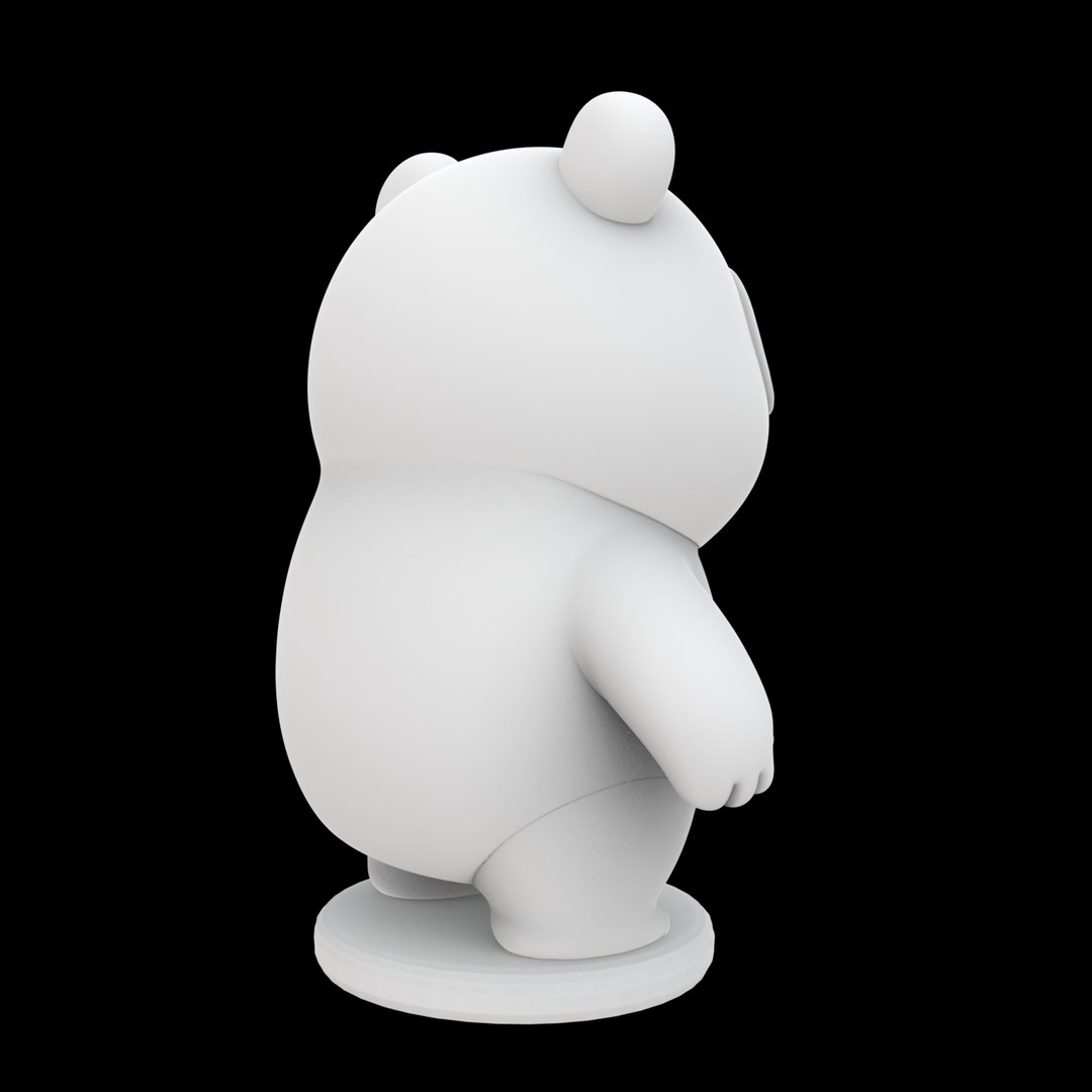 3D Model Cartoon Panda Figurine 3D Print Model - TurboSquid 2486752