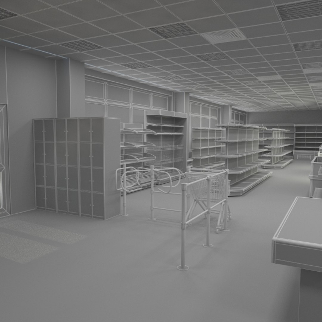 3d Model Of Food Shop