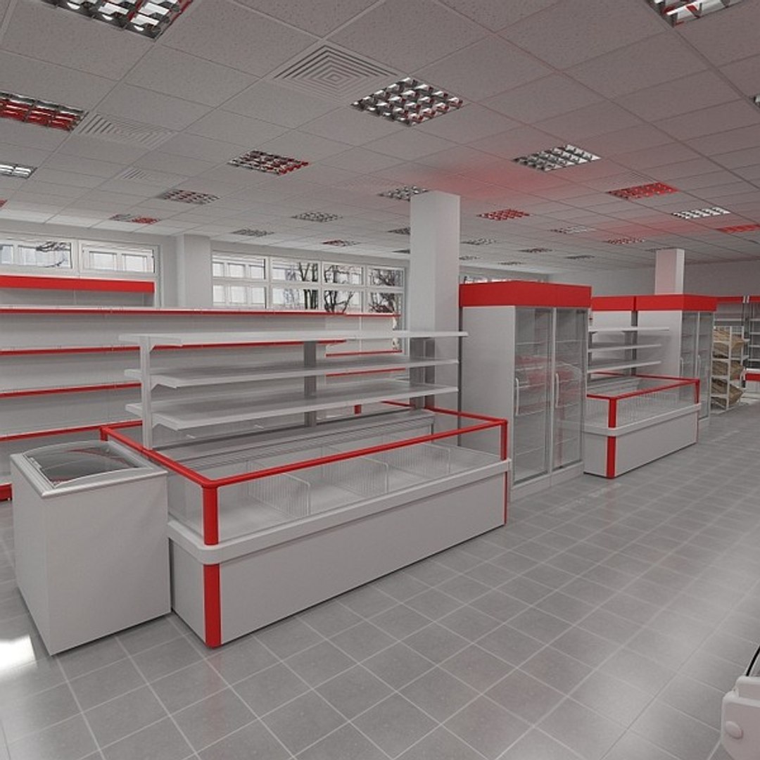 3d Model Of Food Shop
