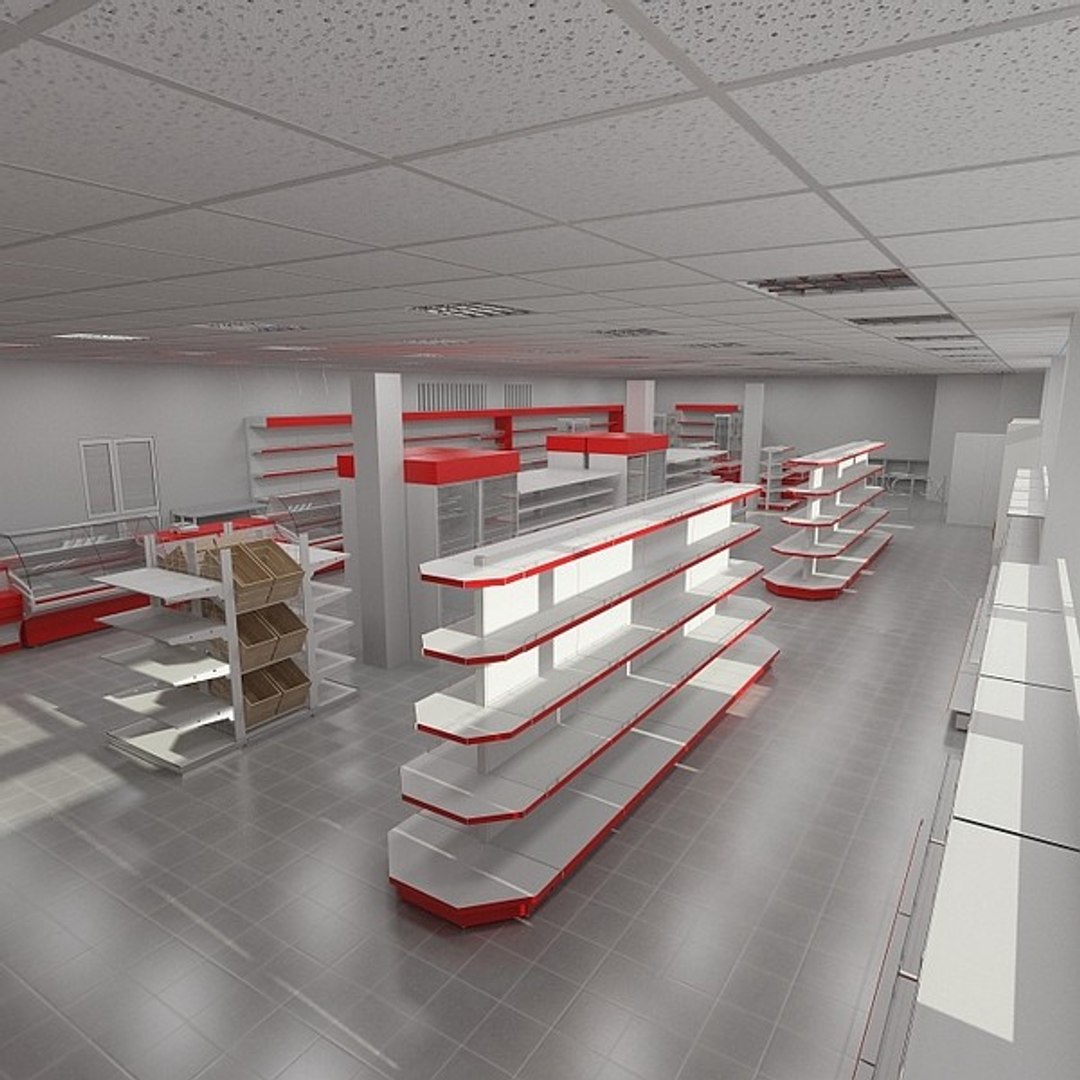3d Model Of Food Shop