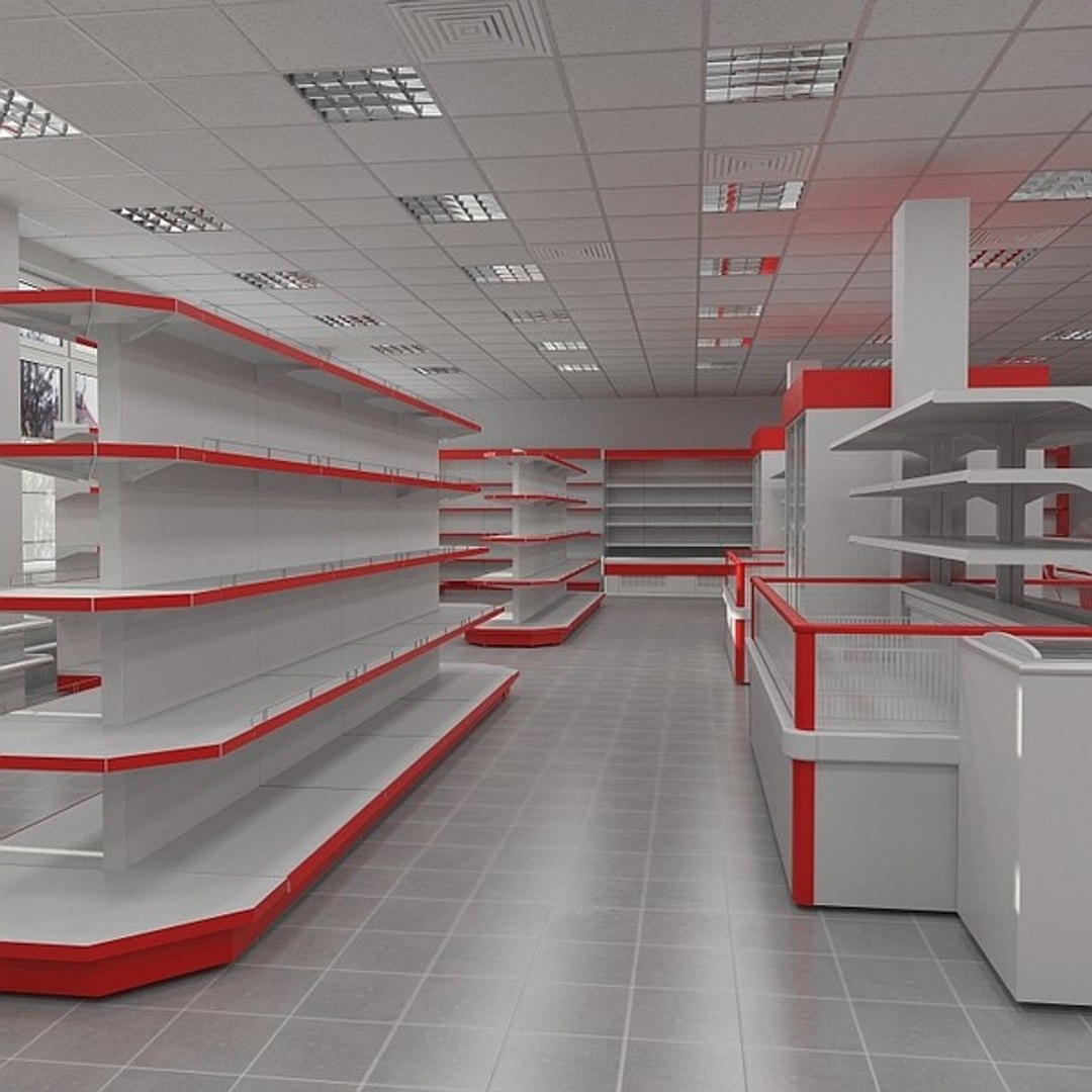 3d Model Of Food Shop