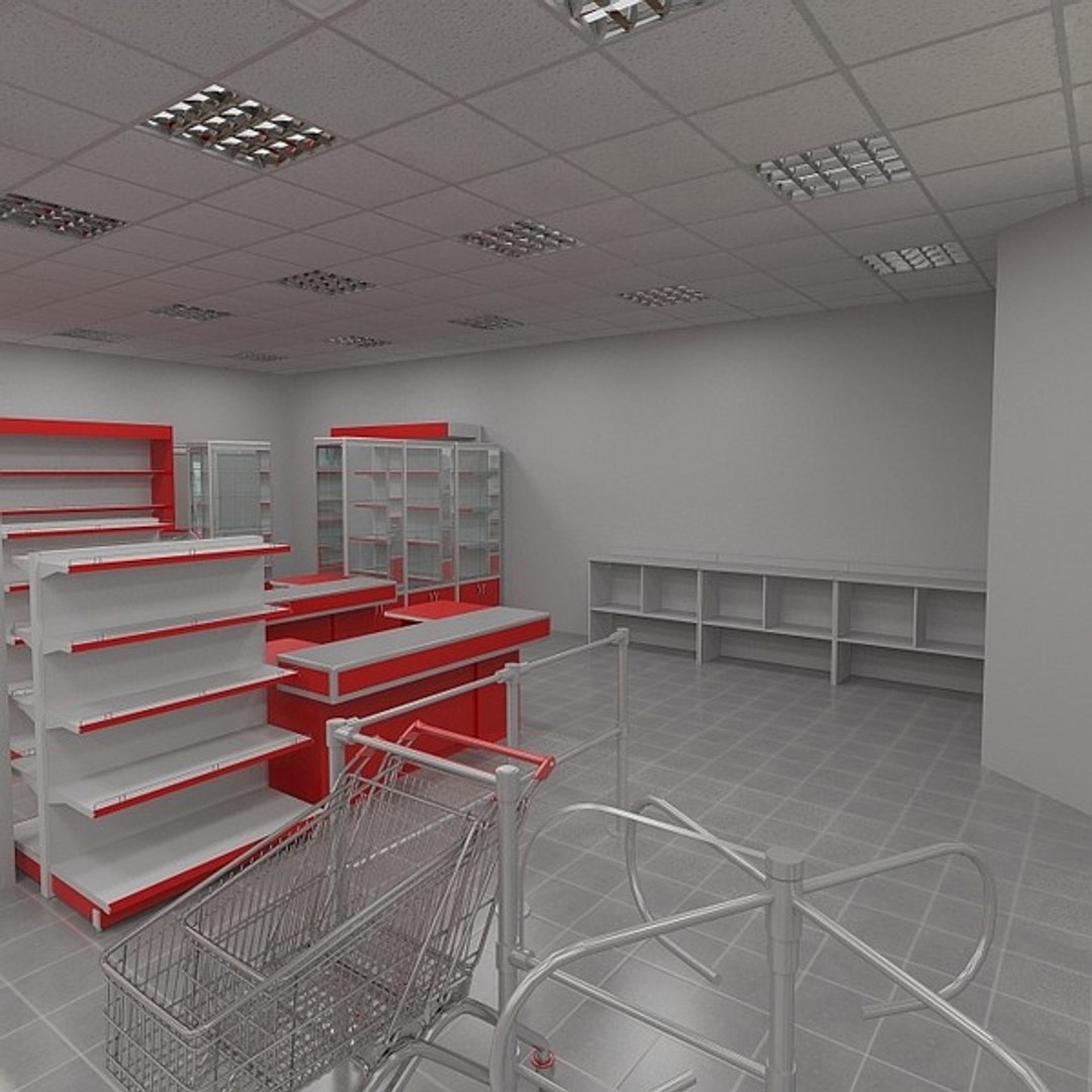 3d Model Of Food Shop
