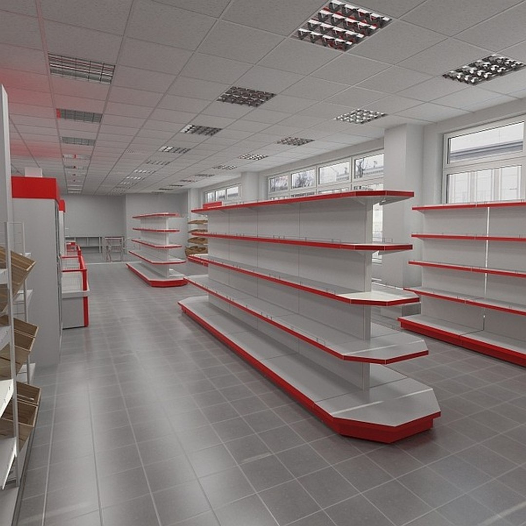 3d Model Of Food Shop