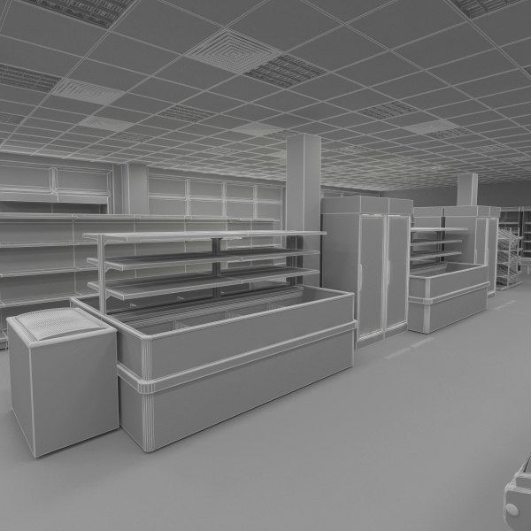 3d model of food shop