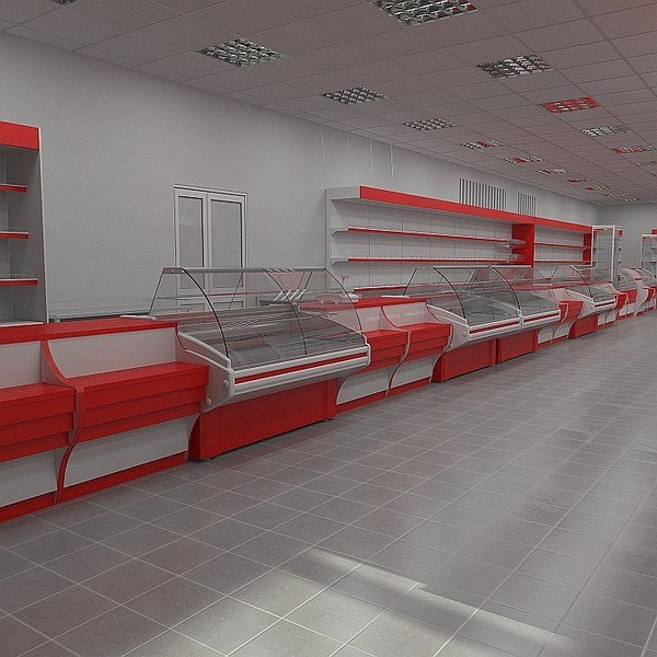 3d model of food shop
