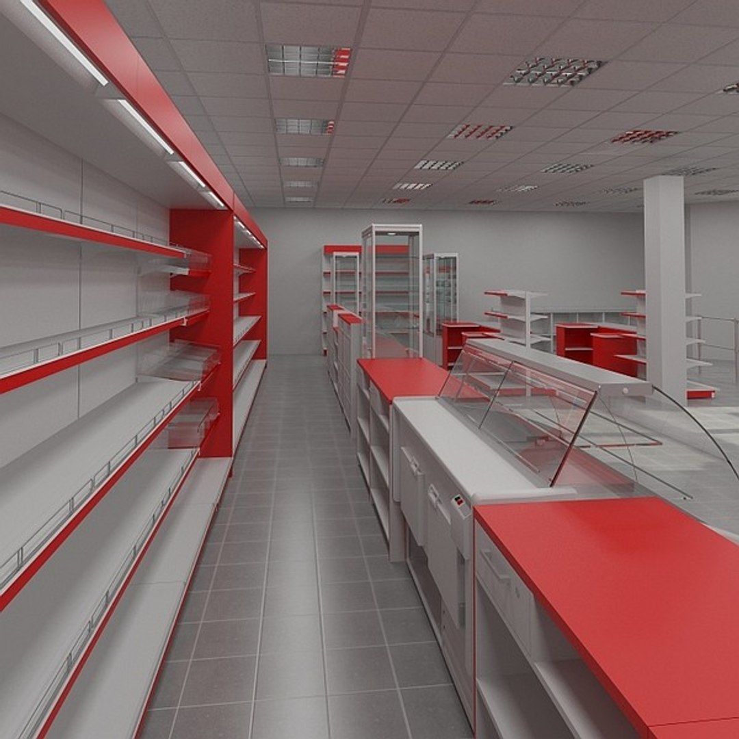 3d Model Of Food Shop