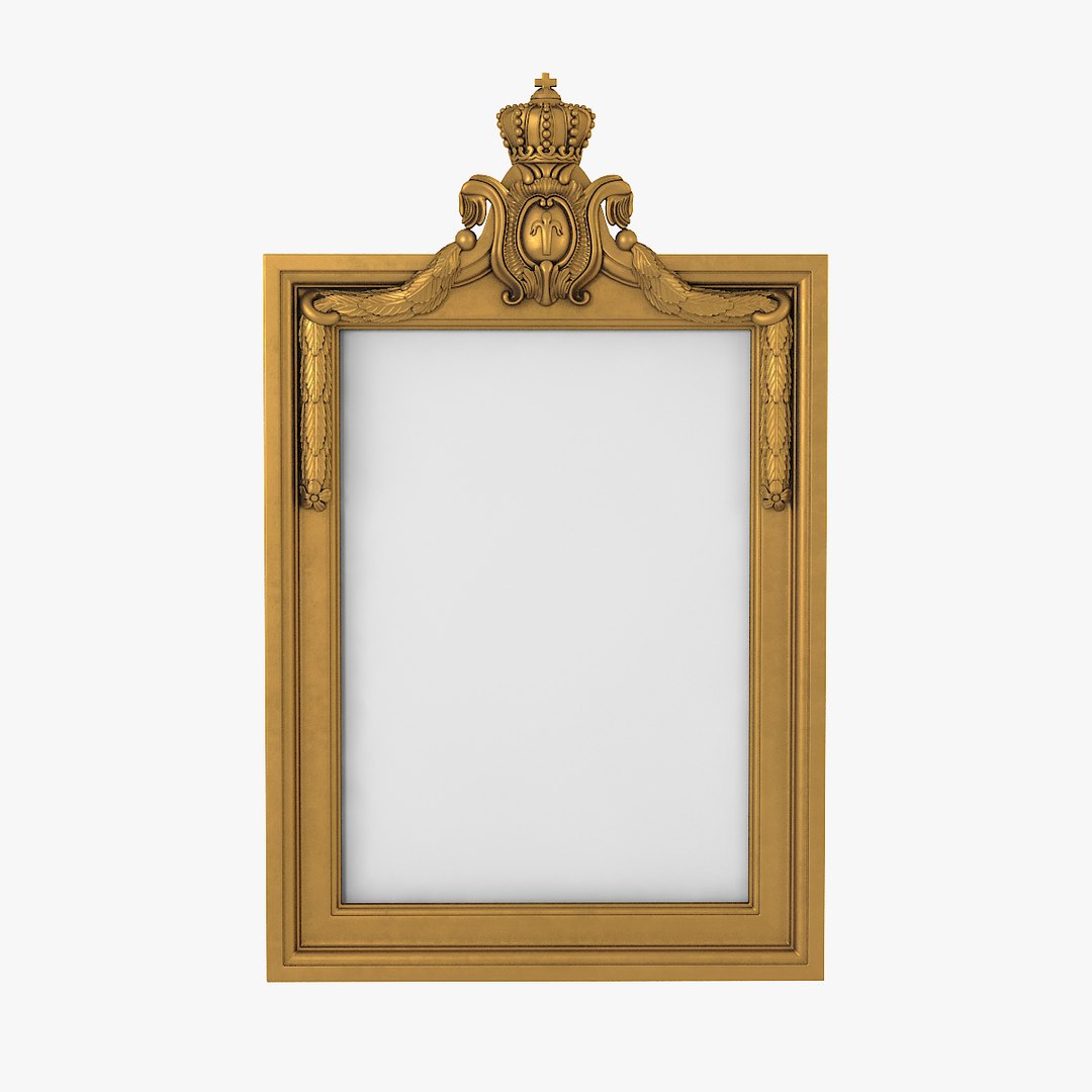 3D Model Realistic Baroque Picture Frame - TurboSquid 1507417