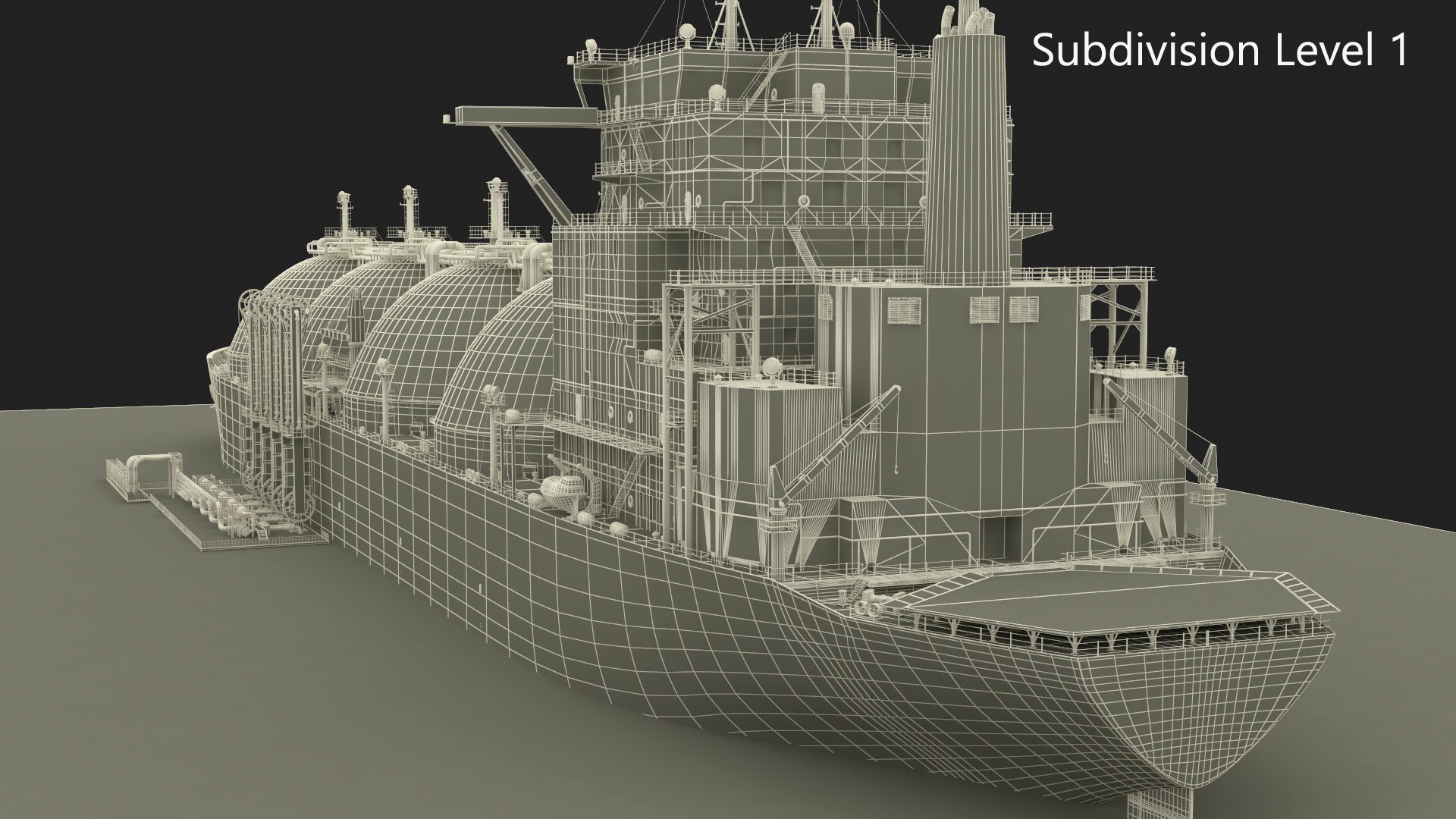 Gas Carrier Ship Connected To LNG Pier Model - TurboSquid 2337691