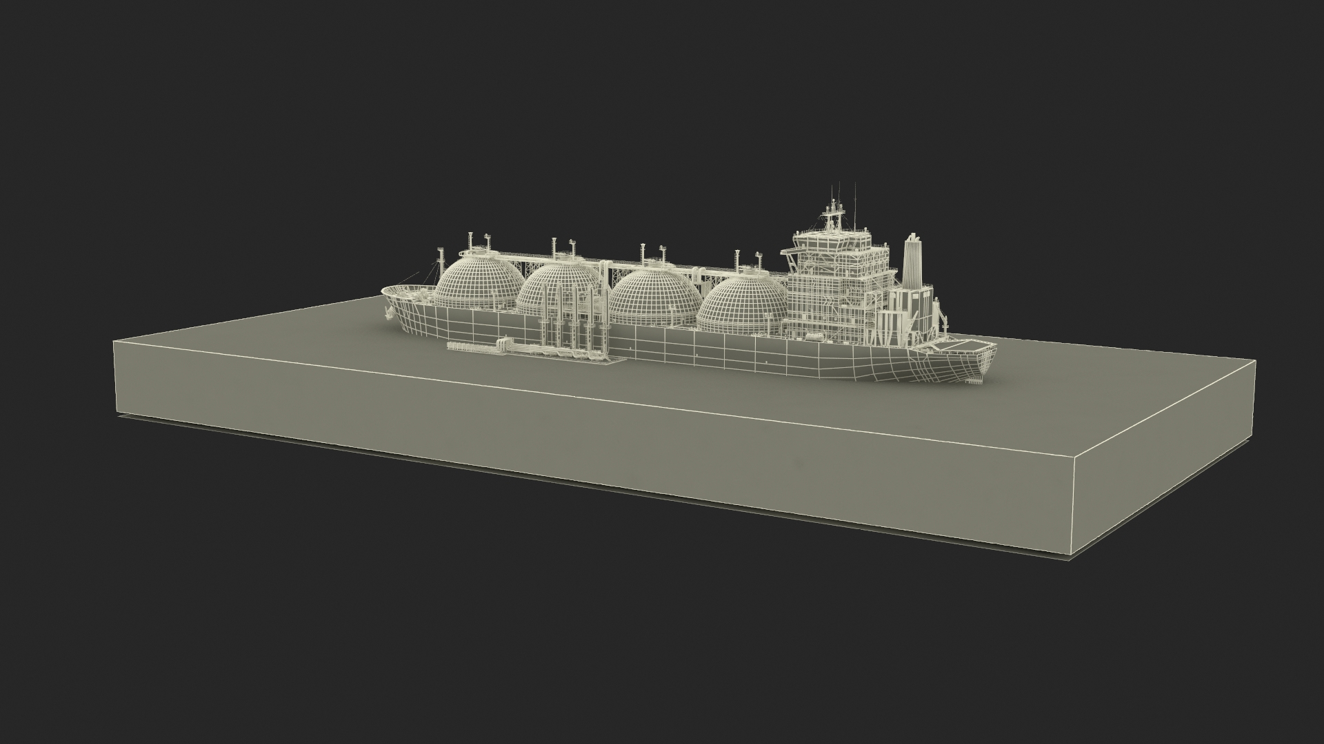 Gas Carrier Ship Connected To LNG Pier Model - TurboSquid 2337691