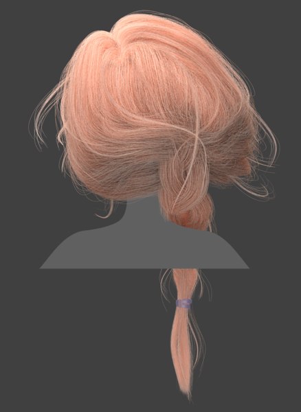 Loose braid-blender particles system hairstyle 3D 모델 - TurboSquid 2084187