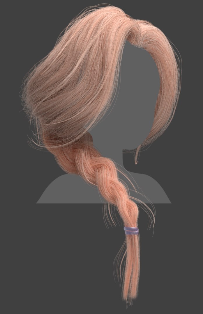 Loose Braid-blender Particles System Hairstyle 3D - TurboSquid 2084187