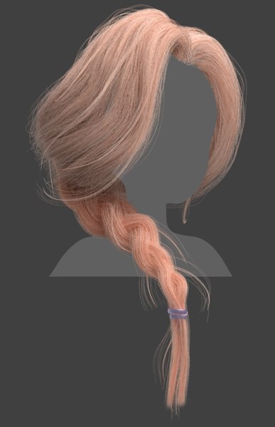 Loose braid-blender particles system hairstyle 3D 모델 - TurboSquid 2084187