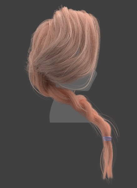 Loose braid-blender particles system hairstyle 3D 모델 - TurboSquid 2084187