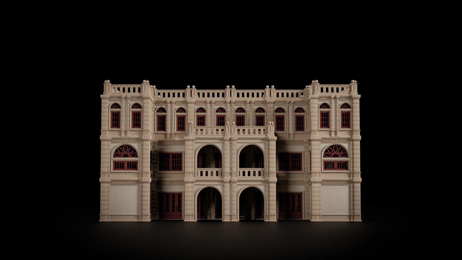 3D CLASSIC EUROPEAN KITBASH 03 MODULAR BUILDING WITH INTERIOR ...