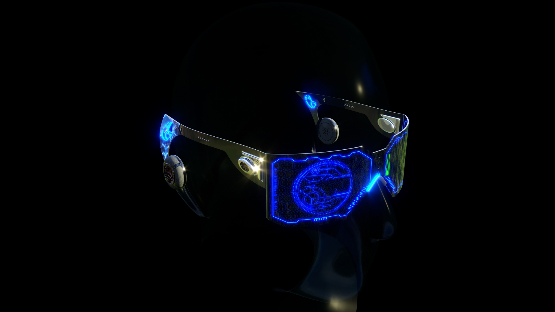 3D Futuristic Visor Headset - TurboSquid 1985901