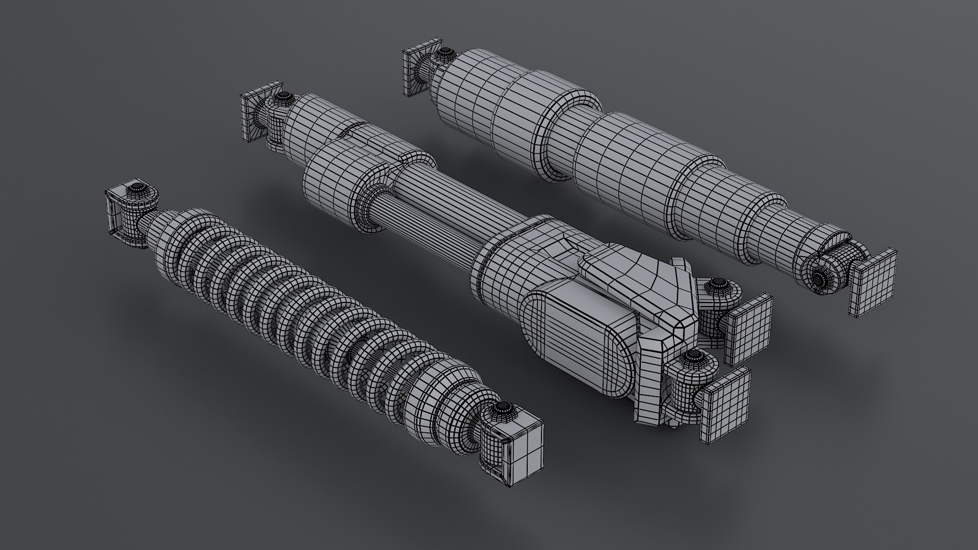 3D Model Sci-Fi Shock Absorbers Subdivision Ready - TurboSquid 2164565