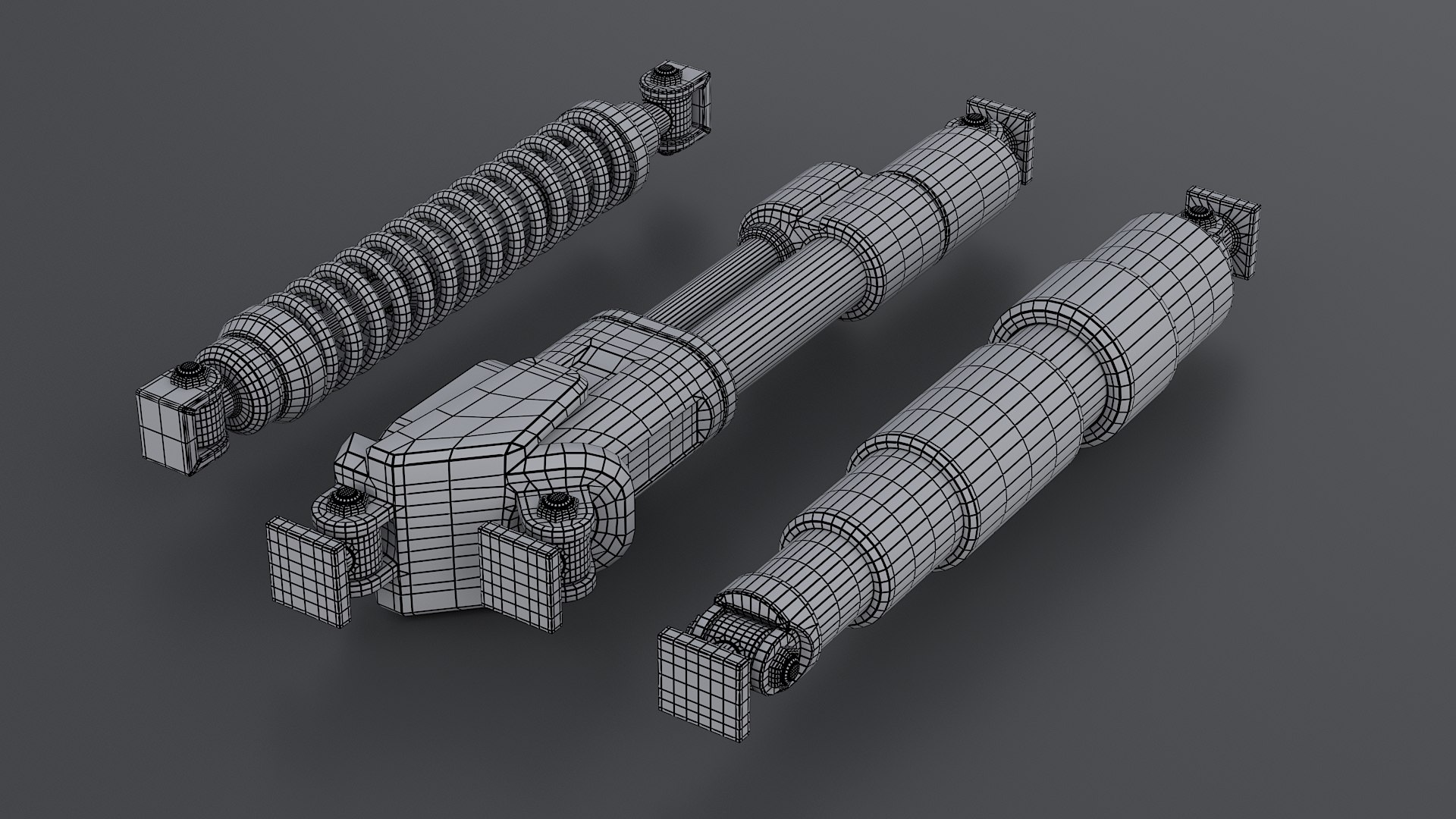 3D Model Sci-Fi Shock Absorbers Subdivision Ready - TurboSquid 2164565