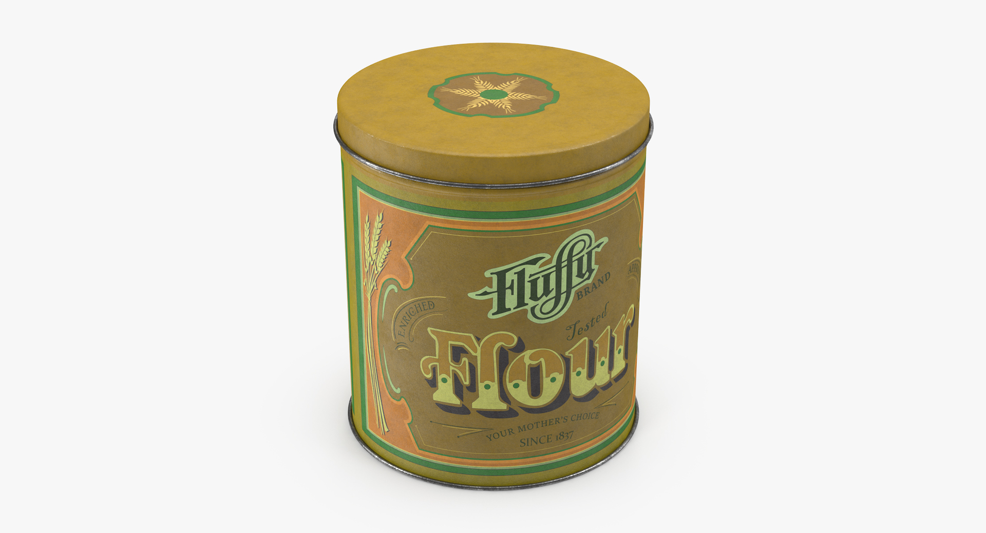 3d Model Vintage Kitchen Tin