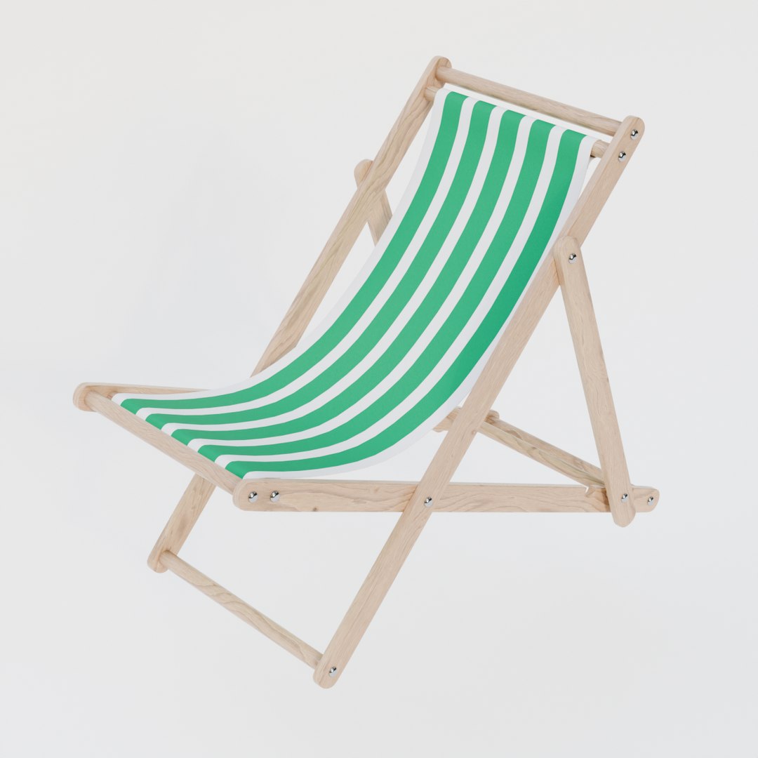 3D Beach Chair Model - TurboSquid 2416122