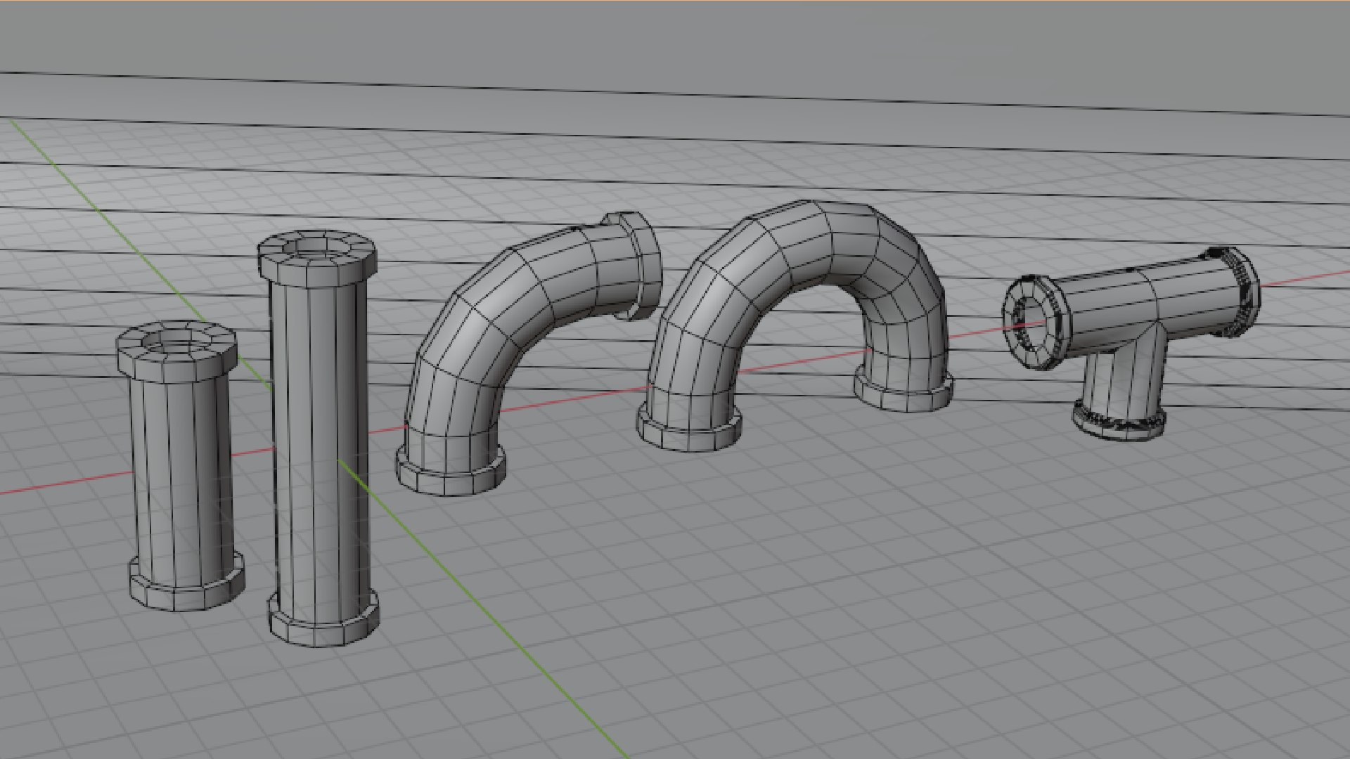 Low Poly Water Pipe Game-ready 3D Model 3D Model - TurboSquid 2249734