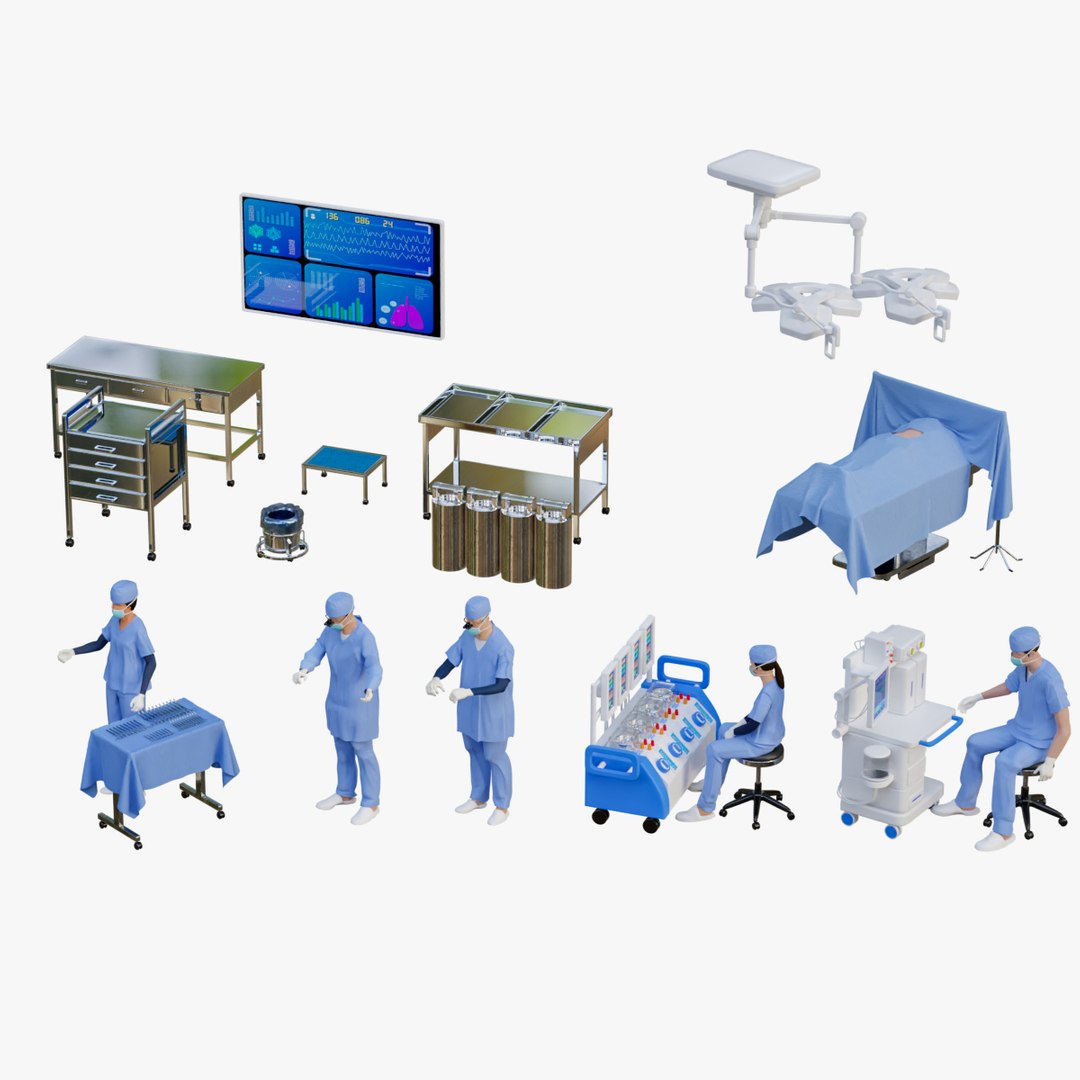 doctor operation 3d max