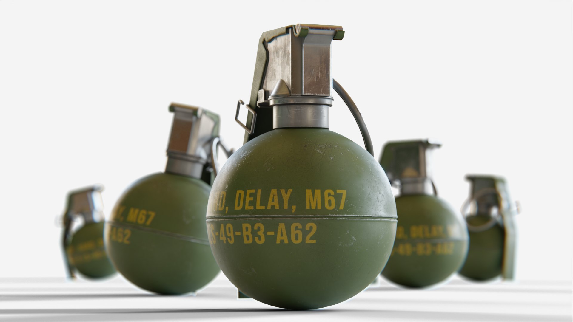M67 Grenade 3D Model - TurboSquid 2051293
