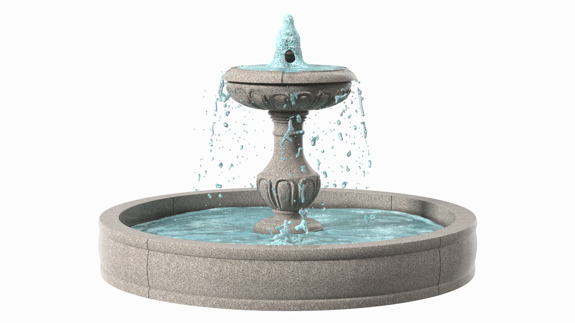 3D Model Classic Stone Garden Fountain - TurboSquid 2236633