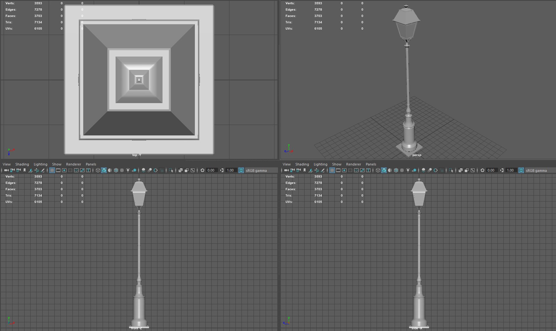 3D Lampost - TurboSquid 1525074