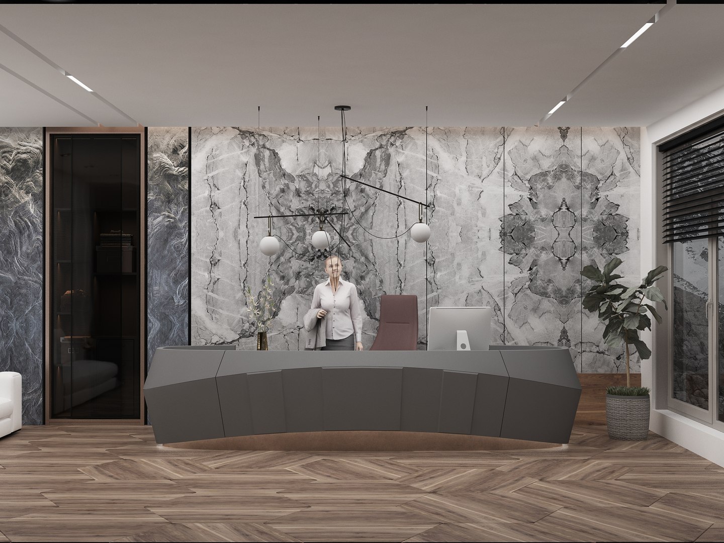 3D Reception Desk - 043 - TurboSquid 1994127