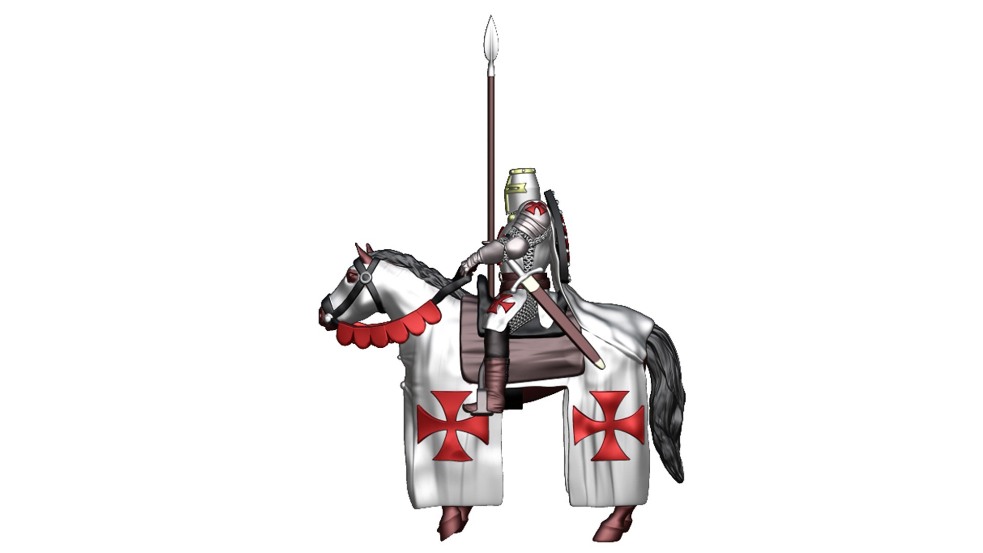 3D Templar Cavalry 6 Models Fourth Set - TurboSquid 2320158