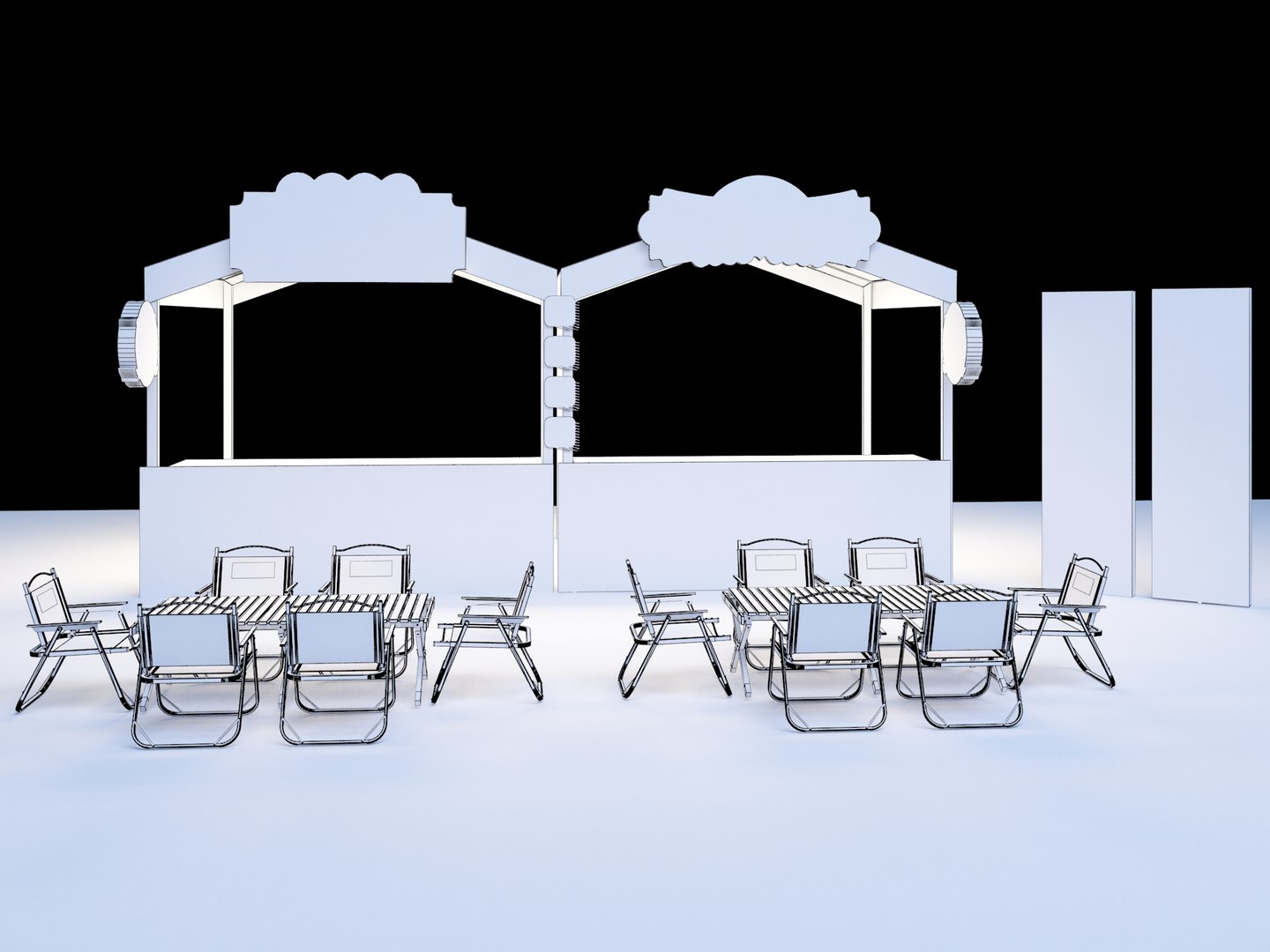 3D Barbecue Stalls Barbecue Stalls Market Stalls Night Market Stalls ...
