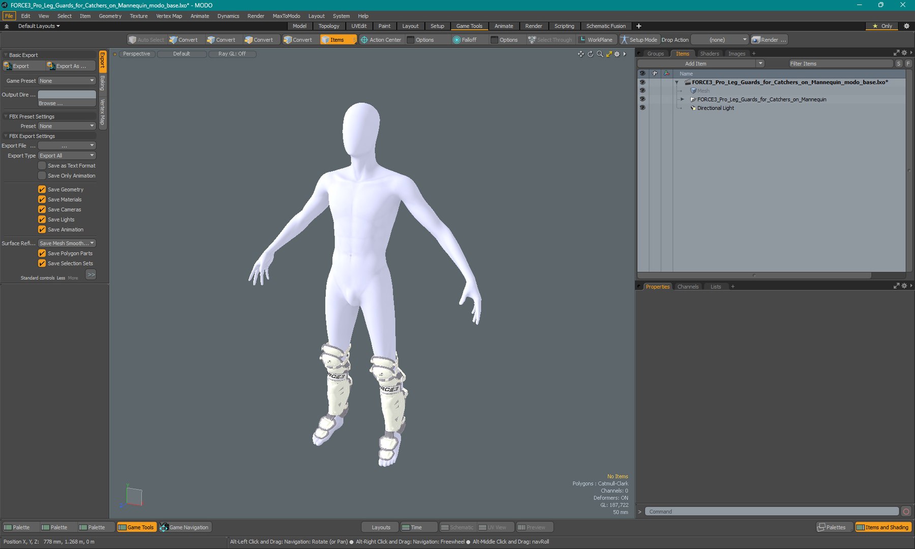 FORCE3 Pro Leg Guards For Catchers On Mannequin 3D Model - TurboSquid ...
