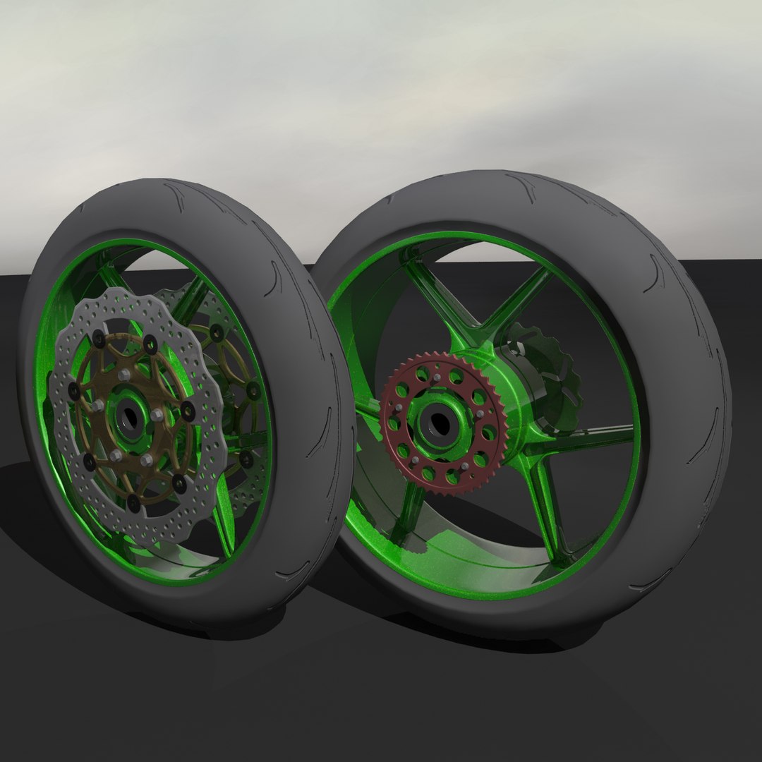 Motorcycle Wheel Tire 3d Max