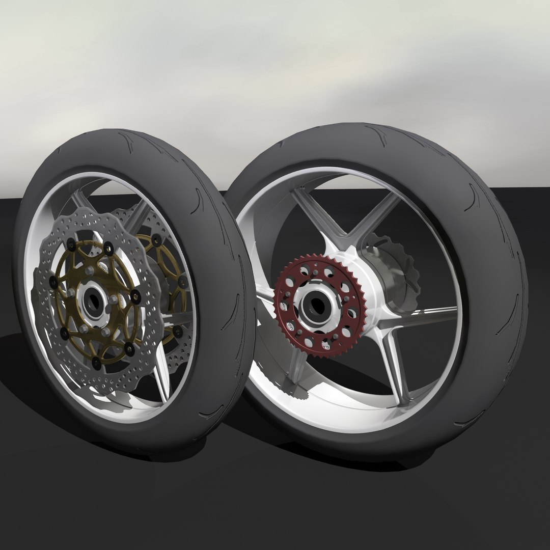 Motorcycle Wheel Tire 3d Max
