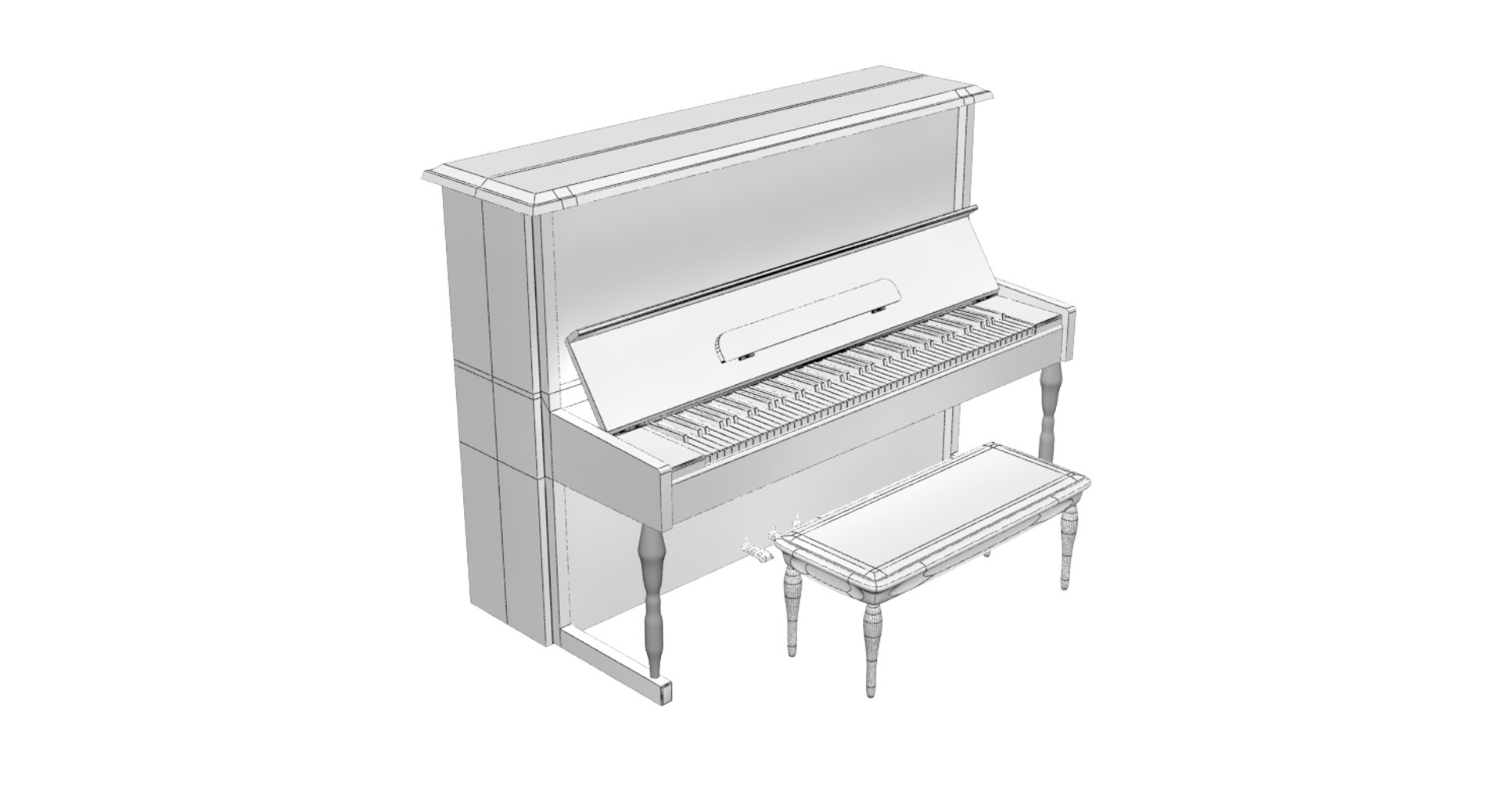 3D Model Piano Music - TurboSquid 1430045