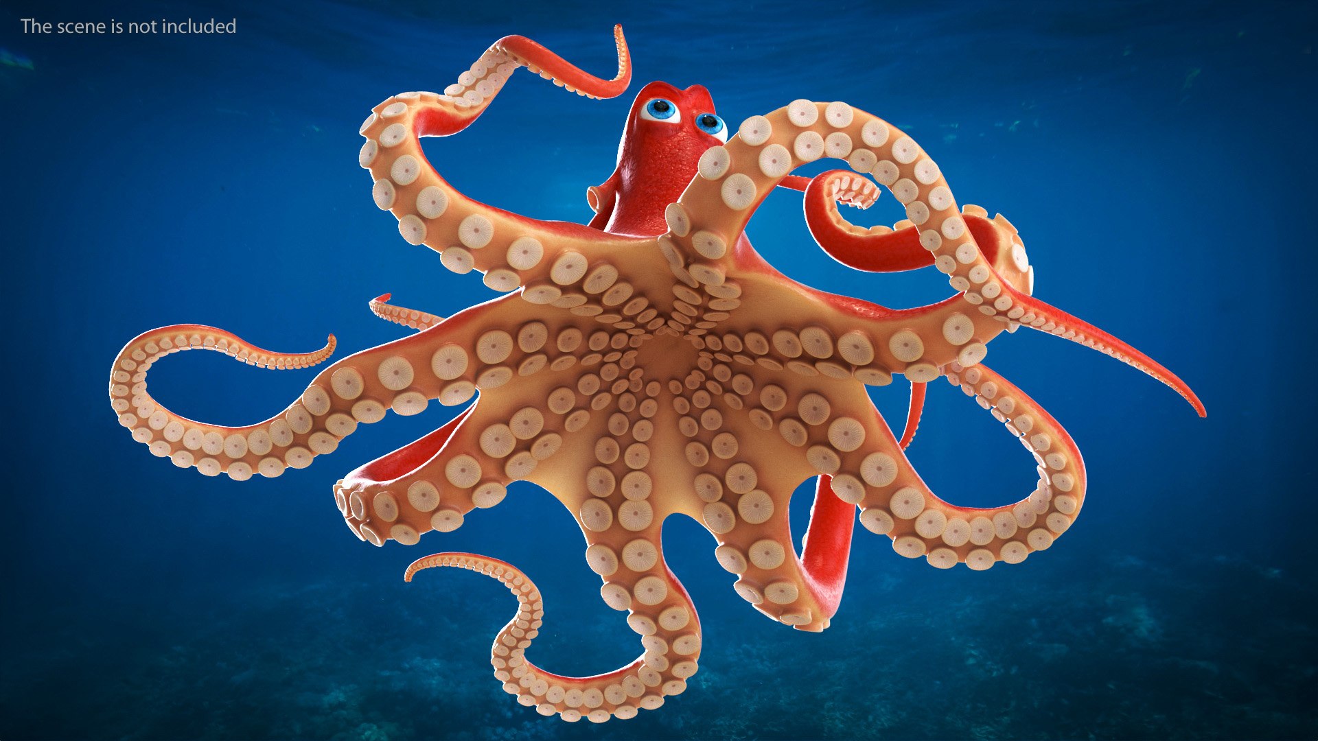 Octopus Cartoon Character Rigged Model - TurboSquid 1971828