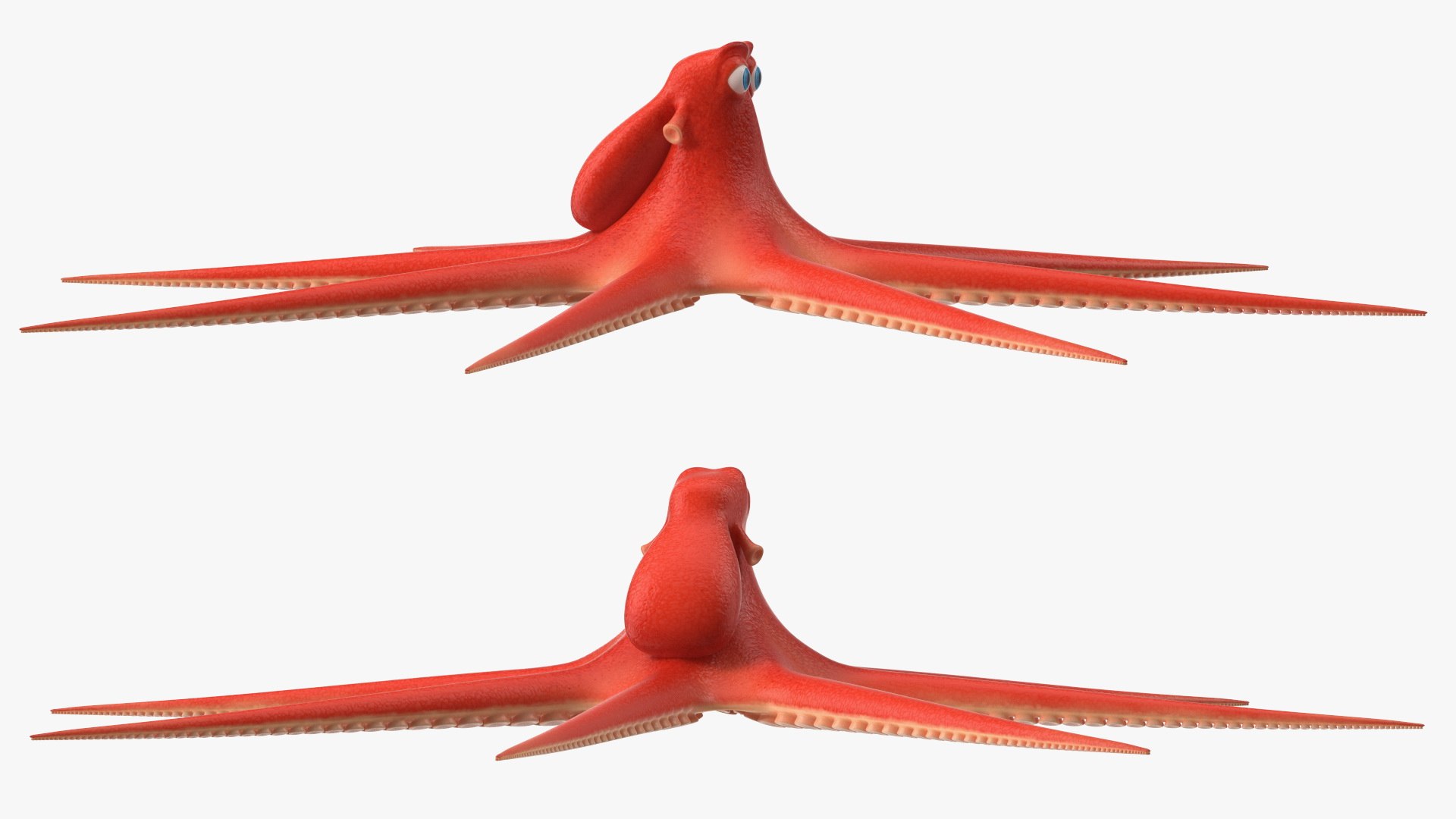 Octopus Cartoon Character Rigged model - TurboSquid 1971828
