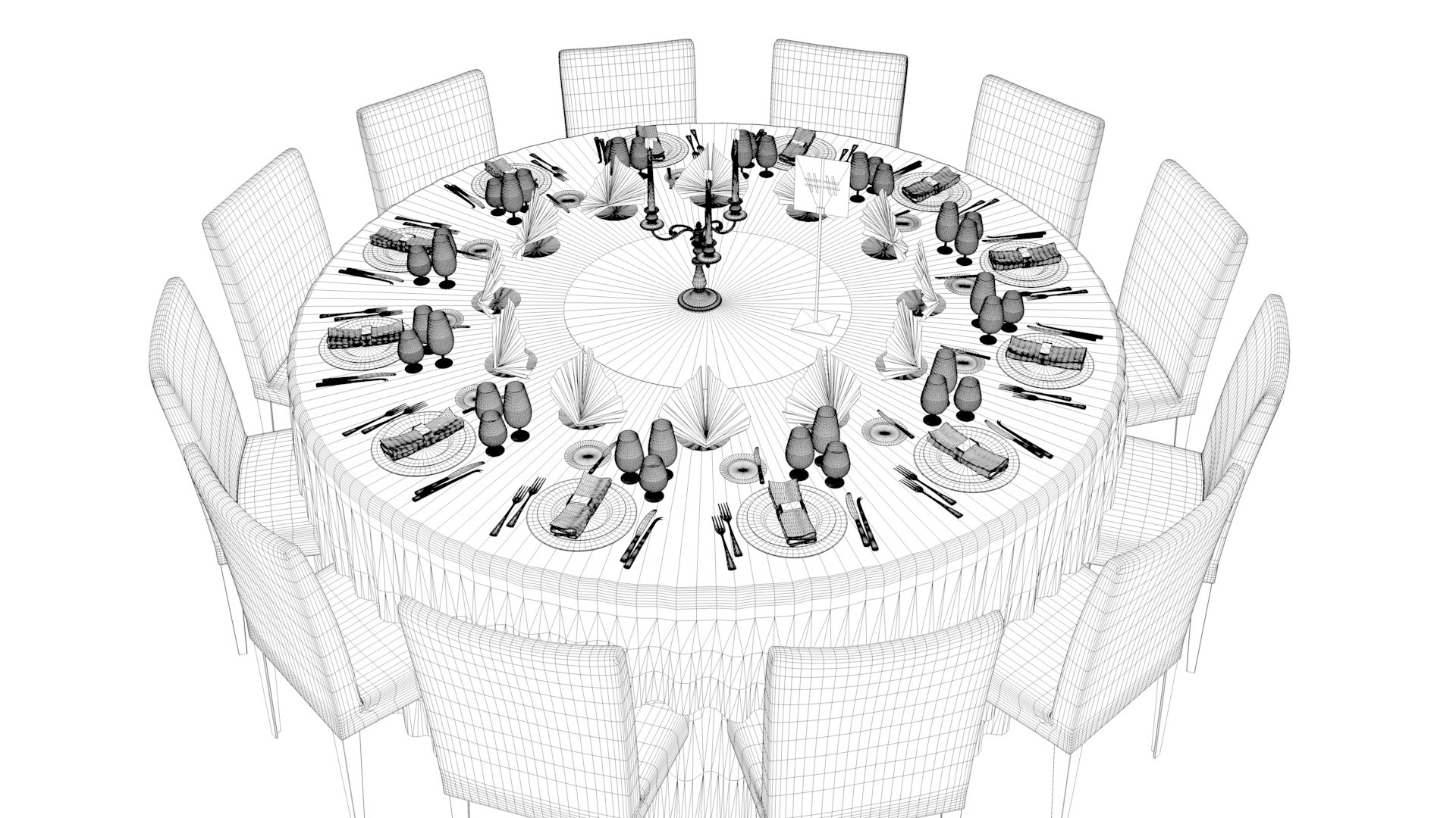 Table Dinner Model - TurboSquid 1679066