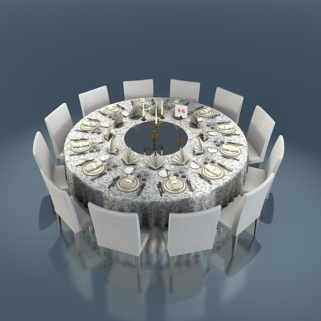 Table Dinner Model - TurboSquid 1679066