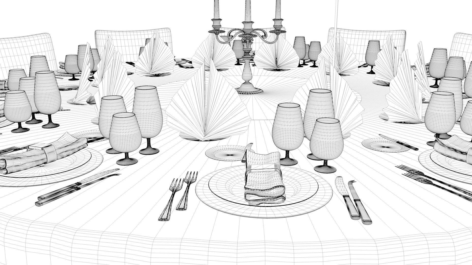 Table Dinner Model - TurboSquid 1679066