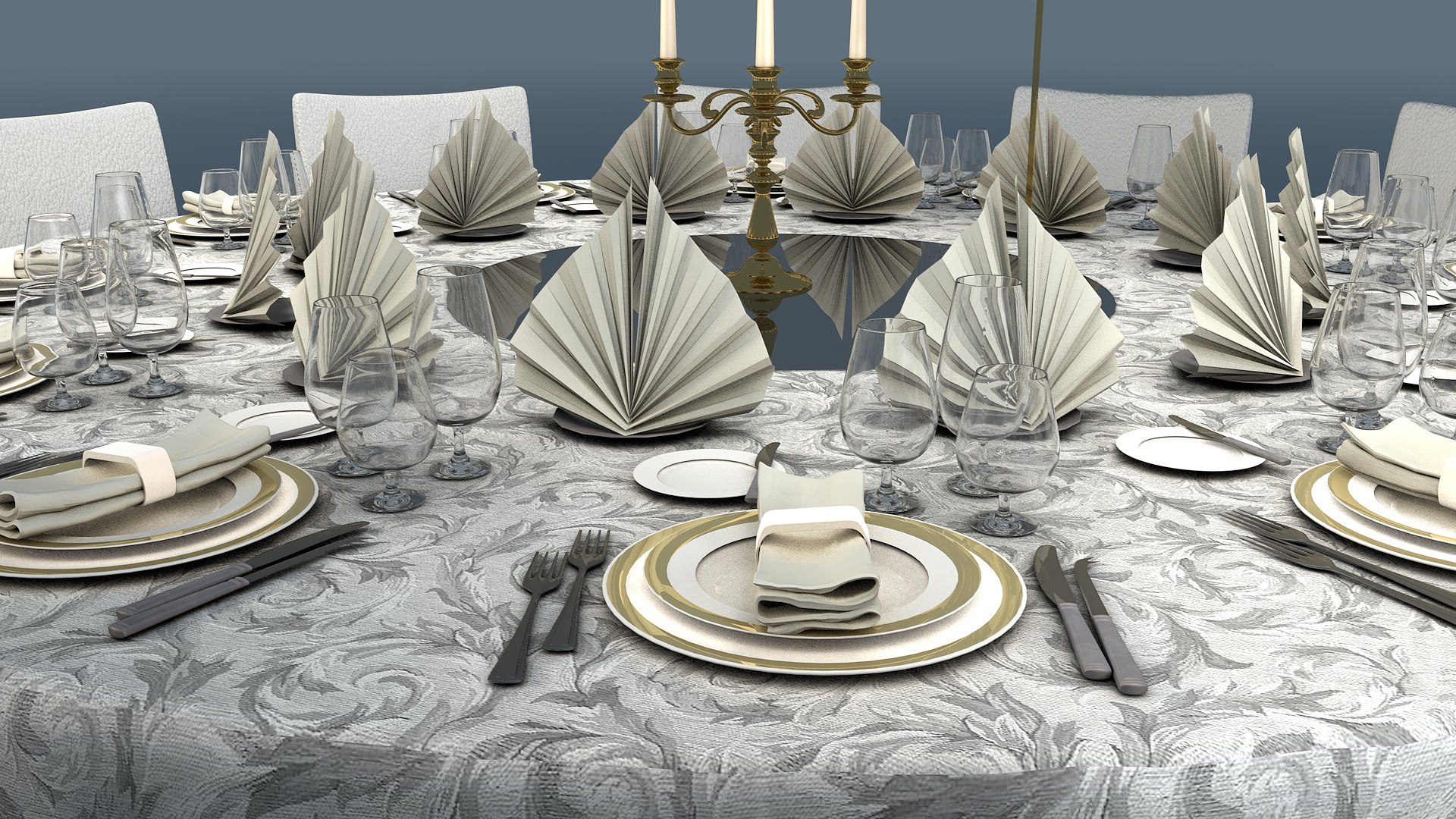Table Dinner Model - TurboSquid 1679066