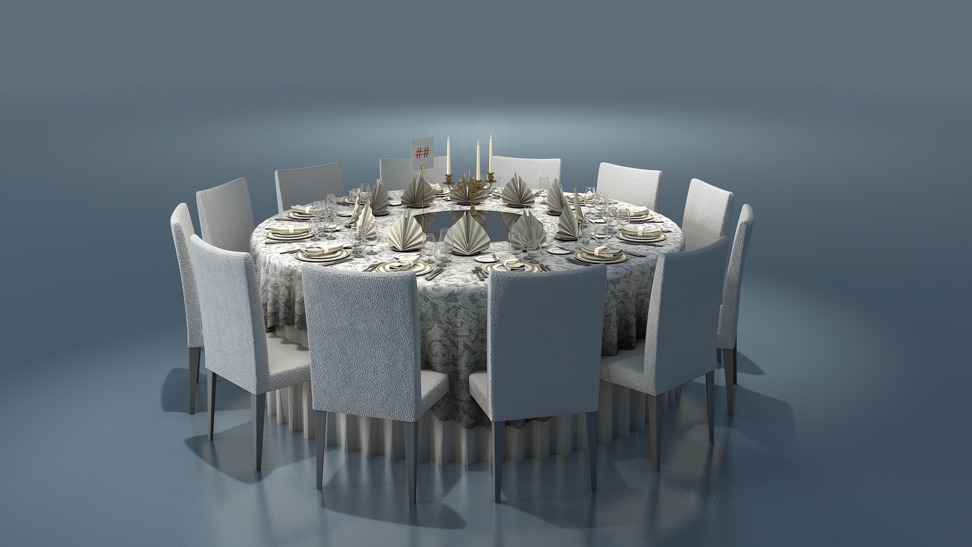 Table Dinner Model - TurboSquid 1679066